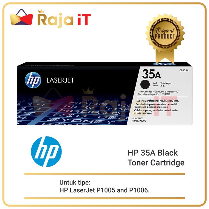Jual HP Toner 35A Black Original Laser 35 A Cartridge Laserjet (CB435A ...
