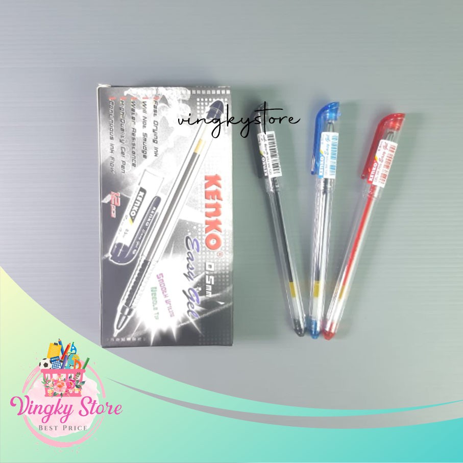 Jual Pulpen Gel / Gel Pena Kenko Easy Gel 0.5mm (1pc) | Shopee Indonesia