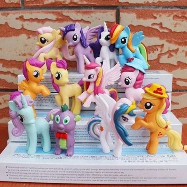 Jual set isi 12 MY LITTLE PONY Action Figure Mainan Boneka Miniatur ...