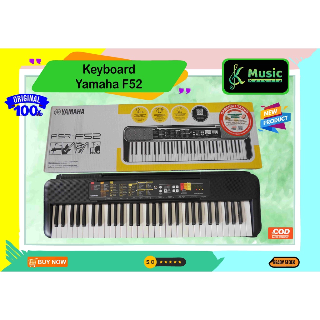 Jual Original Keyboard Yamaha F52 F 52 garansi resmi terbaru 2022 bisa ...