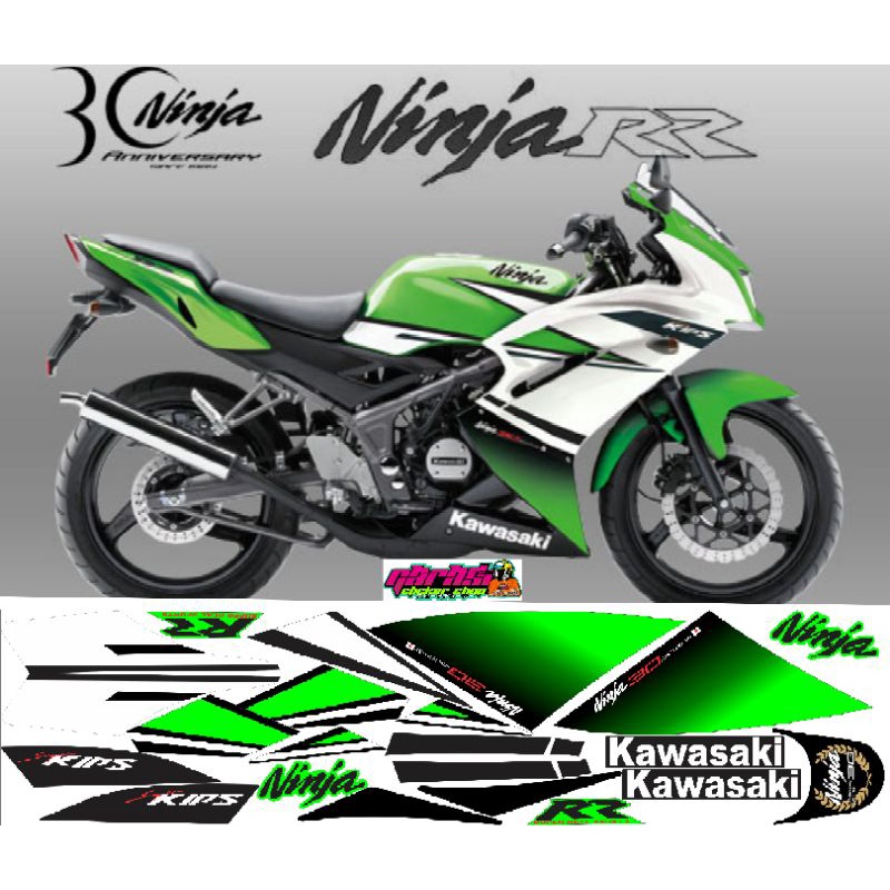 Jual Stiker Striping kawasaki Ninja Rr New 150 Anniversary Printing ...