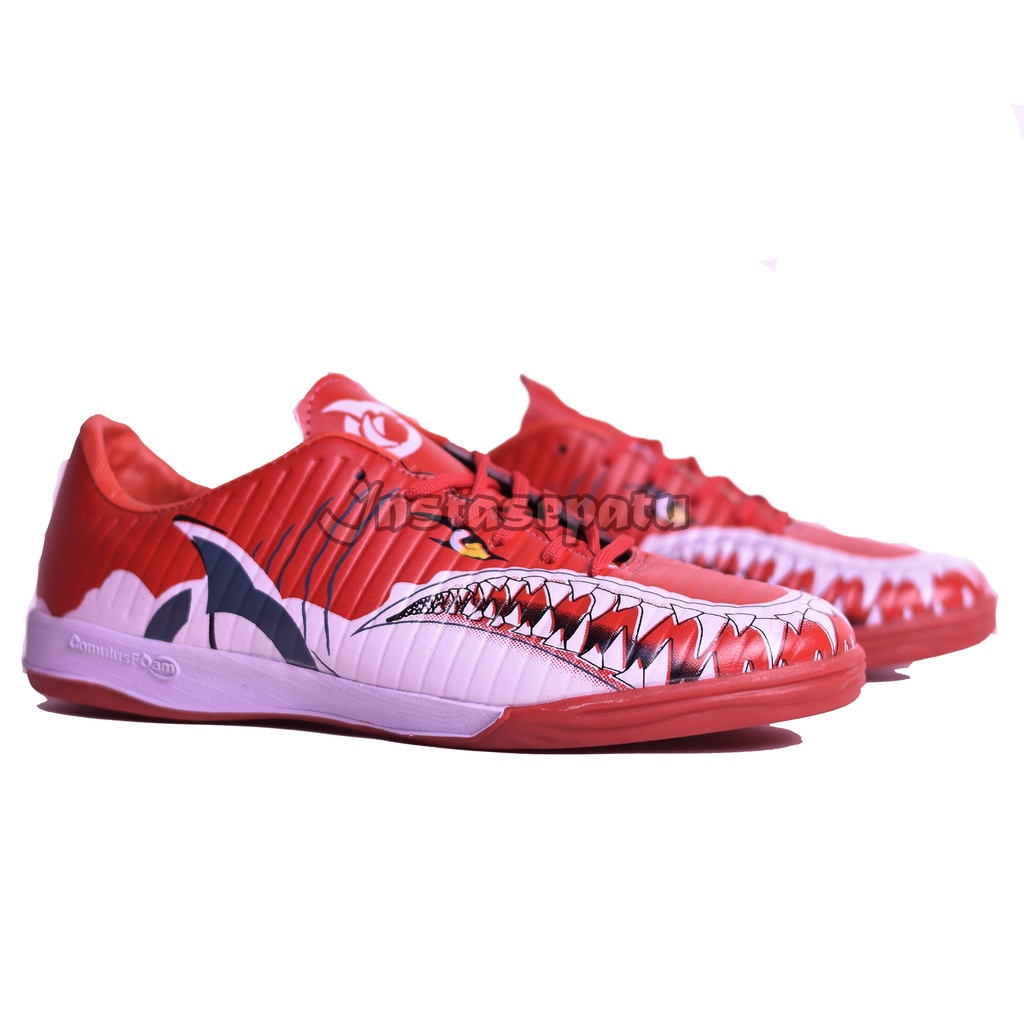 Jual Sepatu Futsal Ortuseight Requin Red I Sepatu Futsal Ortus Hiu ...