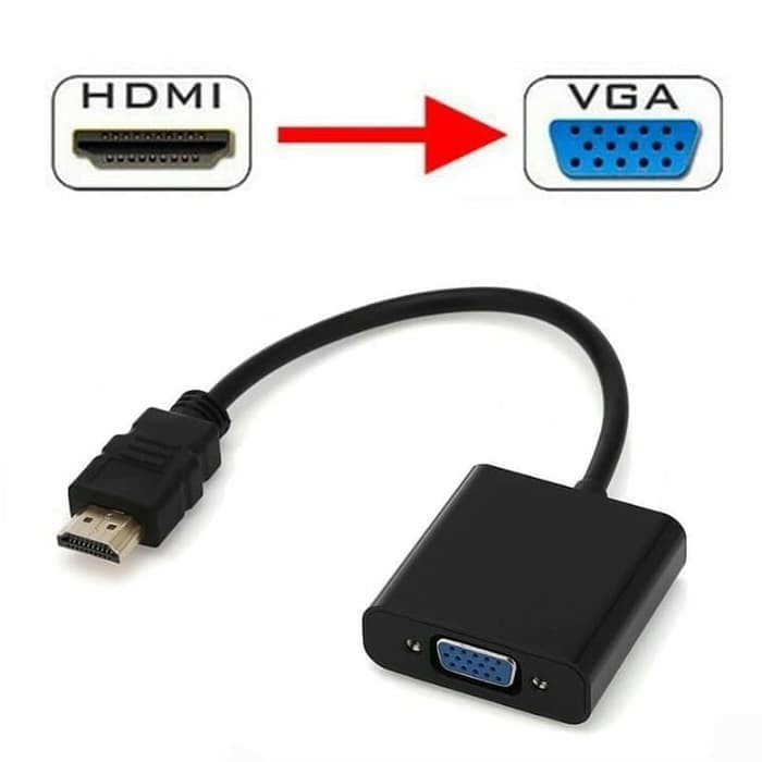 Jual Kabel Converter Hdmi to Vga / Konektor HDMI Male ke VGA Female | Shopee Indonesia