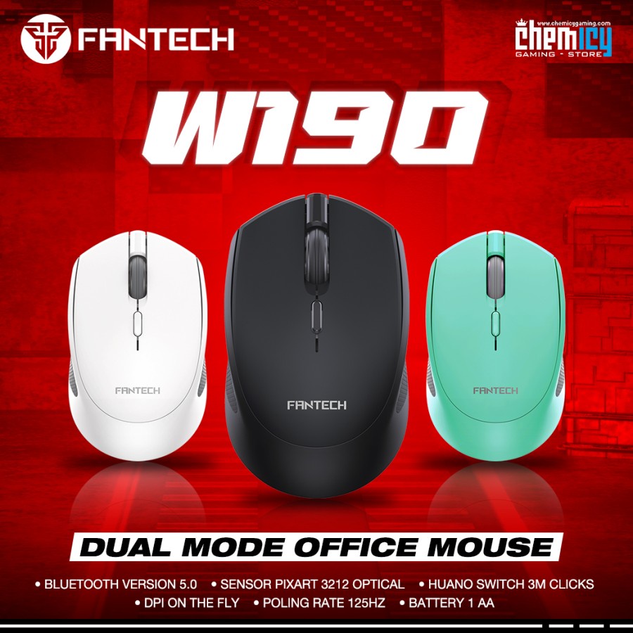Jual Fantech W190 Dual Mode Wireless Office Mouse | Shopee Indonesia