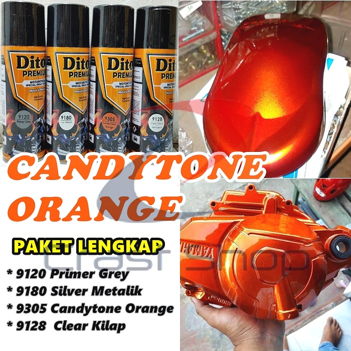 Jual Paket Lengkap Cat Pilox Diton Premium 9305 Candy Tone Orange warna ...