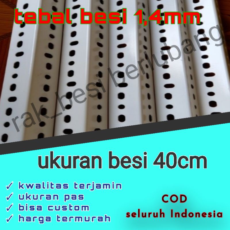 Jual besi siku lubang buat rak serbaguna panjang 40cm tebal 1,4mm ...