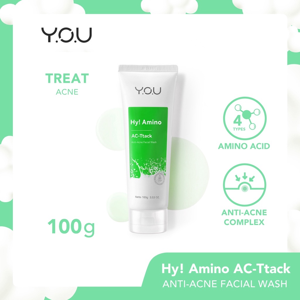 Jual Y.O.U Hy! Amino Facial Wash Series 100 Gr - Sabun Pencuci Wajah ...