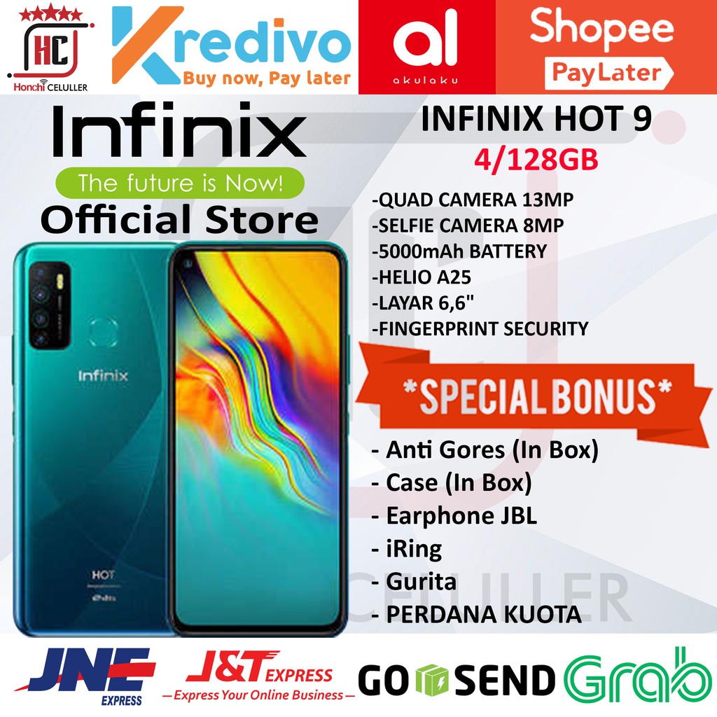 Jual INFINIX HOT 9 4/128GB GARANSI RESMI ORIGINAL FULL BONUS | Shopee ...