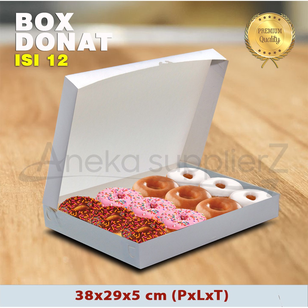 Jual Dus Box Donat PUTIH isi 12 -( 10 Pcs ) | Shopee Indonesia