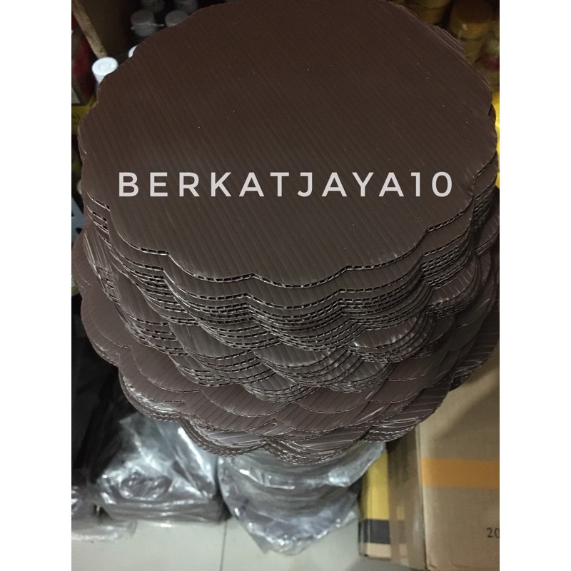 Jual Alas Kue Tart Tatakan kue BULAT coklat Papan Kue | Shopee Indonesia