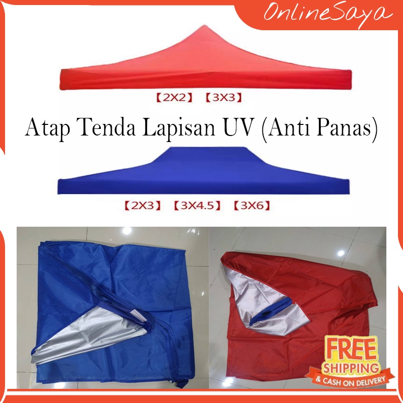 Jual TERPAL ATAP TENDA 2X2 2X3 3X3 3X45 3X6 ANTI UV PANAS AIR | Shopee ...