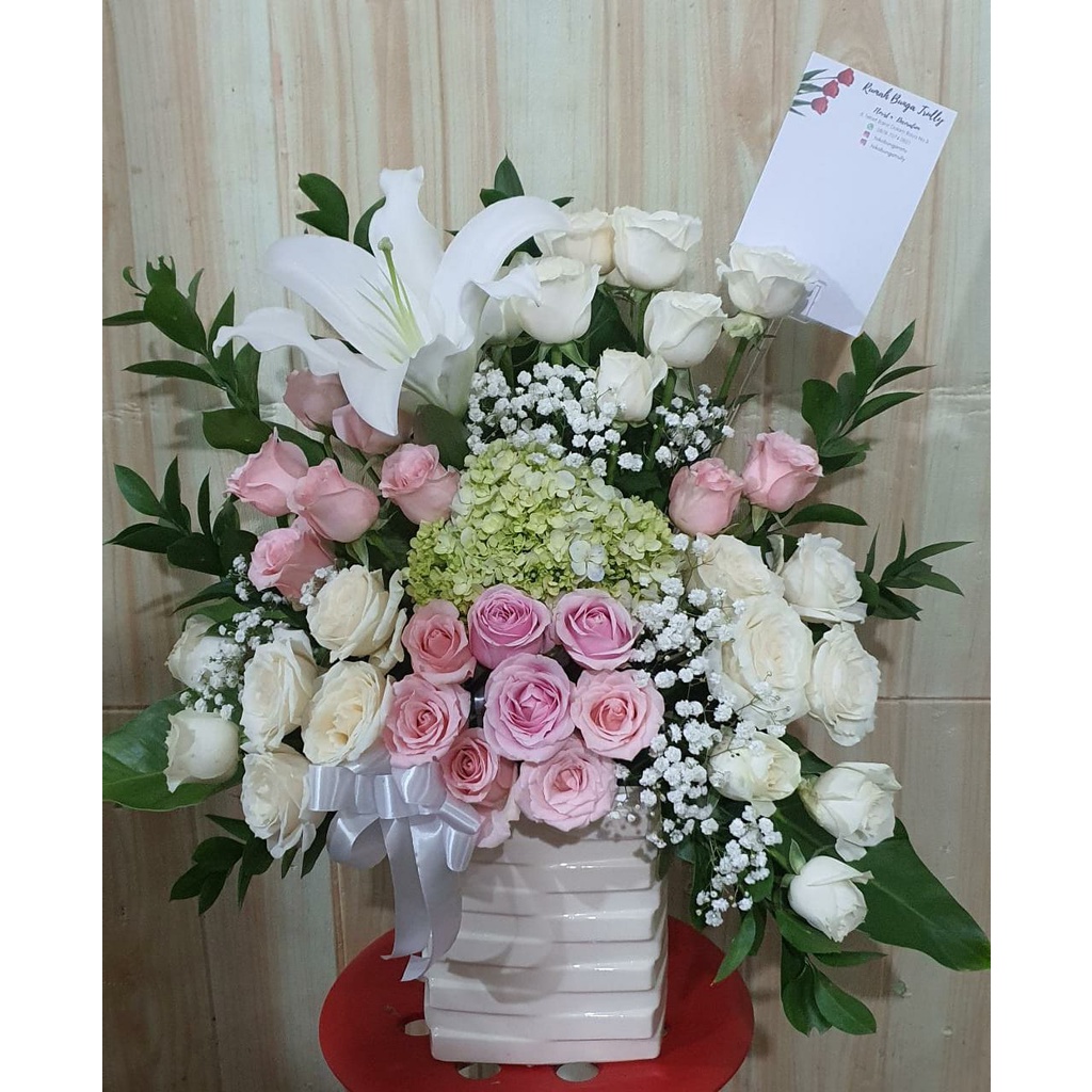 Jual RANGKAIAN BUNGA SEGAR - BUNGA MEJA - BUNGA KELAHIRAN | Shopee ...