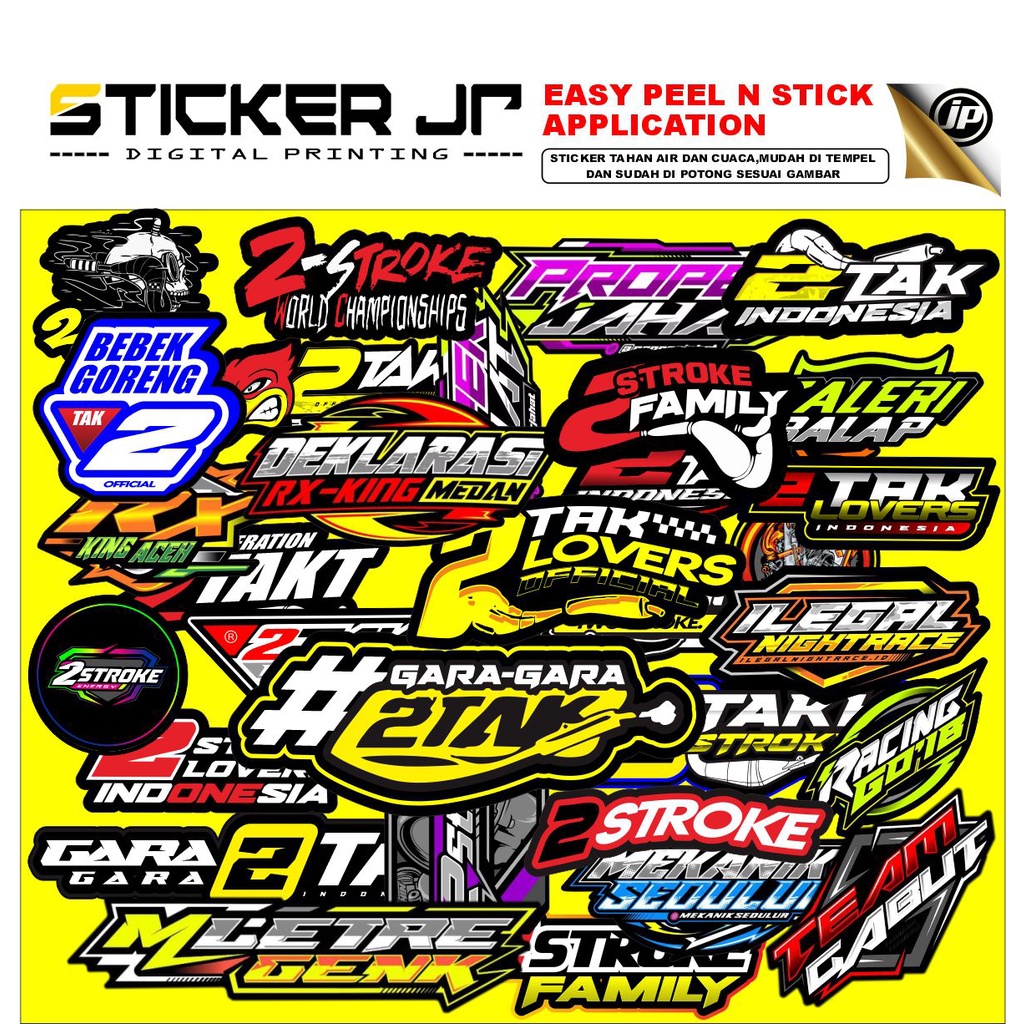 Jual JP Sticker 2 Tak terbaru / sticker bebek goreng / sticker two ...