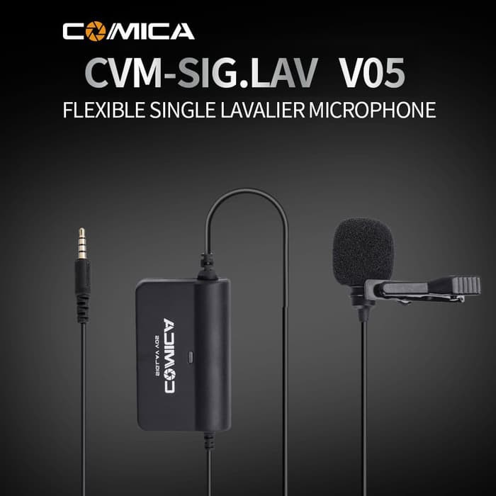 Jual Comica V05 single lavalier external microphone for smartphone ...