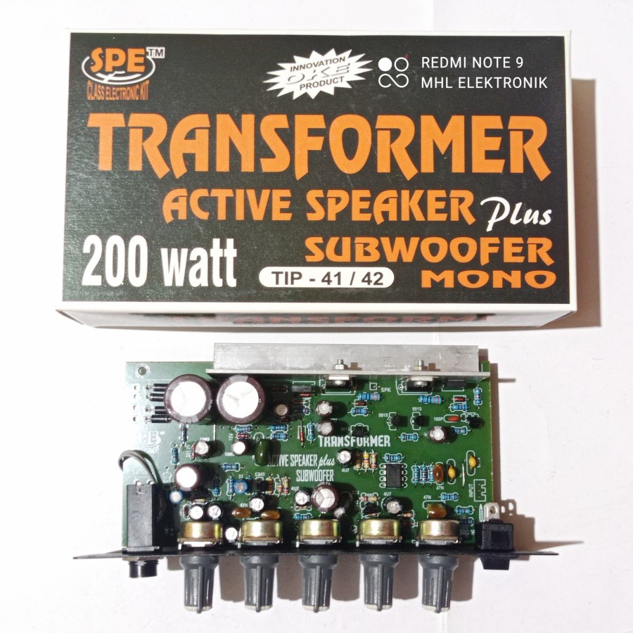 Jual TRANSFORMER Active Speaker Plus Subwoofer dan preamp Mic Mono By ...
