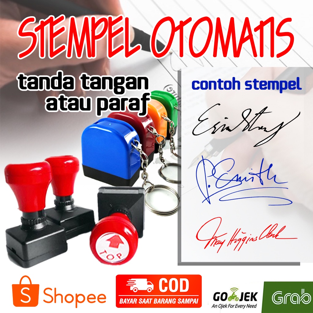 Jual Stempel Tanda Tangan / Paraf / Signature | Stempel Otomatis 1 ...