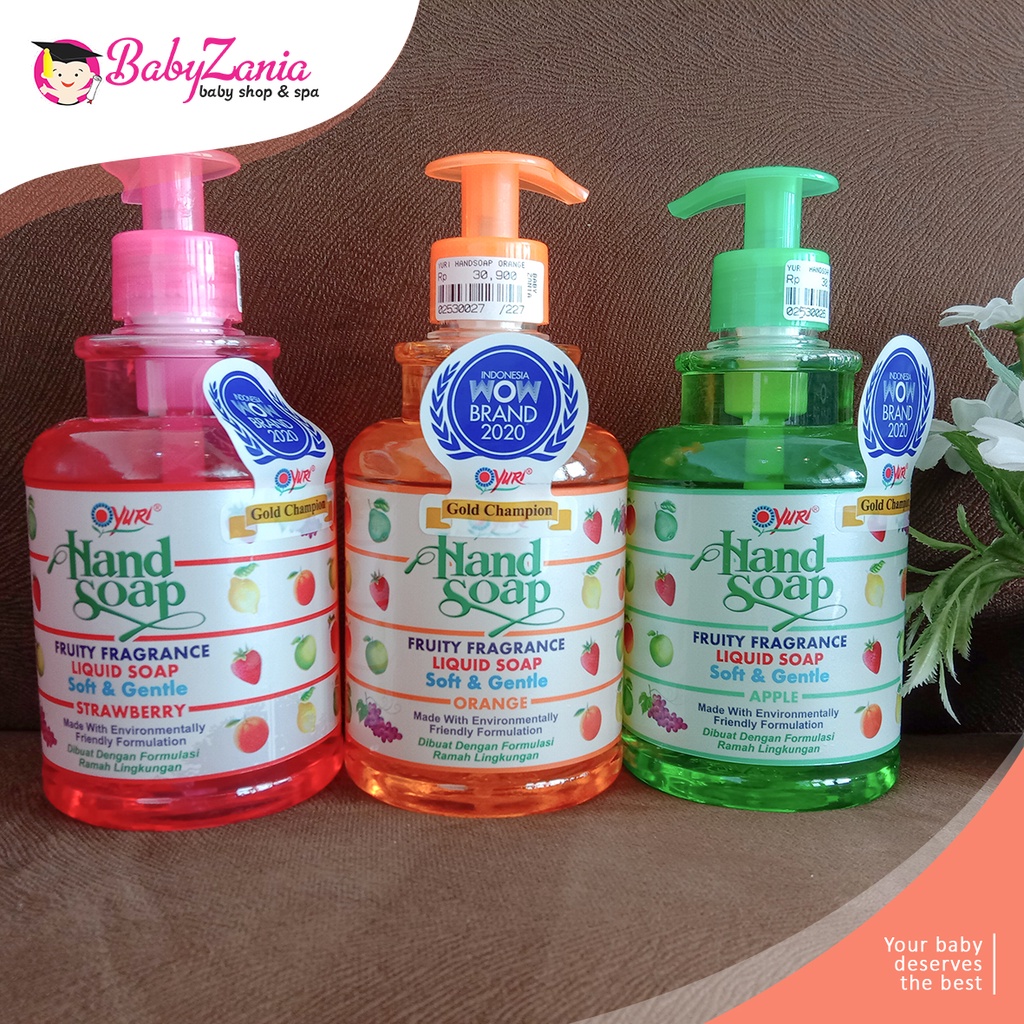 Jual Yuri hand soap liquid soap soft & gentle 410ml | Shopee Indonesia