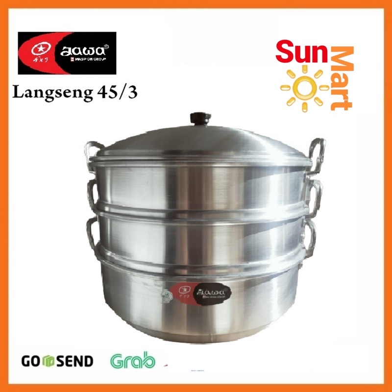Jual Panci Kukusan Langseng Maspion Jawa 45/3 45 cm Susun 3 (Gojek ...