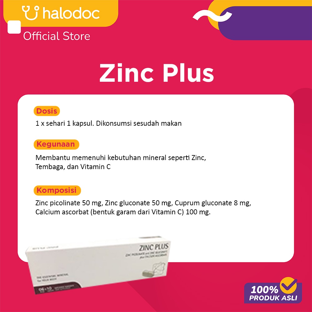 Jual Zinc Plus 10 Kapsul | Shopee Indonesia