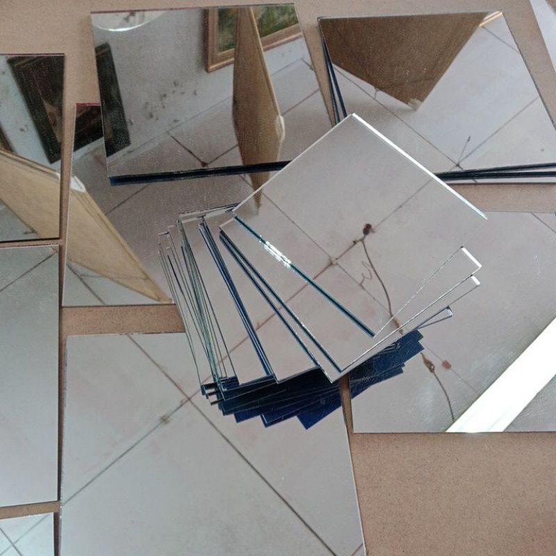 Jual cermin dinding 2mm , cermin asli 10x10cm/15x15cm/20x20cm/30x30cm ...