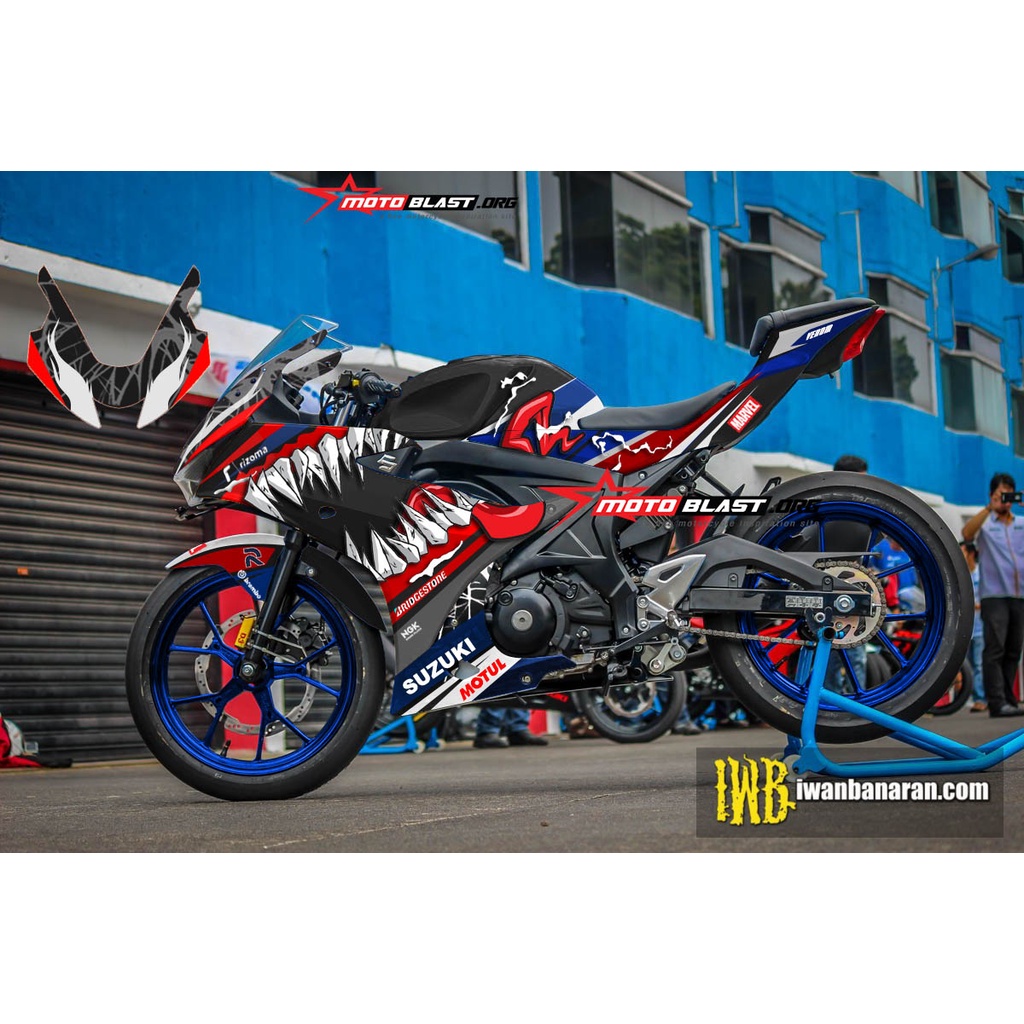 Jual Decal Sticker Motor Motoblast - Suzuki GSX-R150 Livery Venom-Full ...