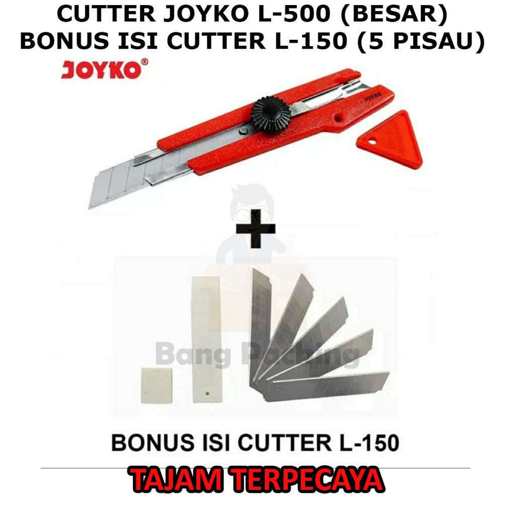 Jual Cutter JOYKO Besar Cutter JOYKO L500 + Isi Cutter L150 5 Pcs / 1 ...