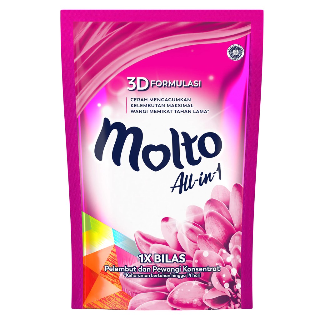 Jual MOLTO ALL IN ONE SOFTENER KONSENTRAT PELEMBUT DAN PEWANGI PAKAIAN 720ML | Shopee Indonesia