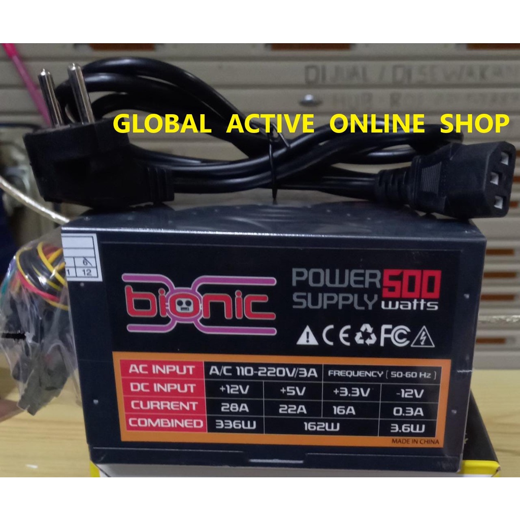 Jual Power Supply Bionic 500 Watt / 500 W Edition | Shopee Indonesia