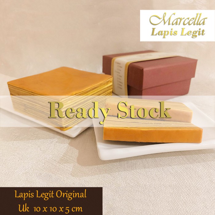 Jual Kue Lapis Marcella Lapis Legit Original Size 10x10x5cm | Shopee ...