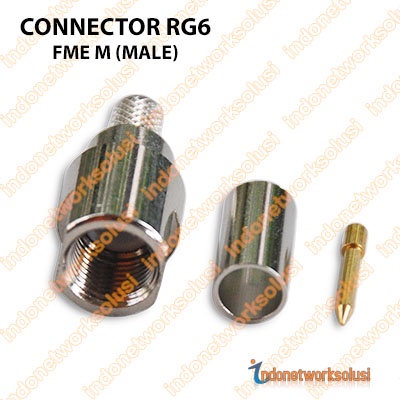 Jual KONEKTOR CONNECTOR RG6 FME M (MALE) | Shopee Indonesia