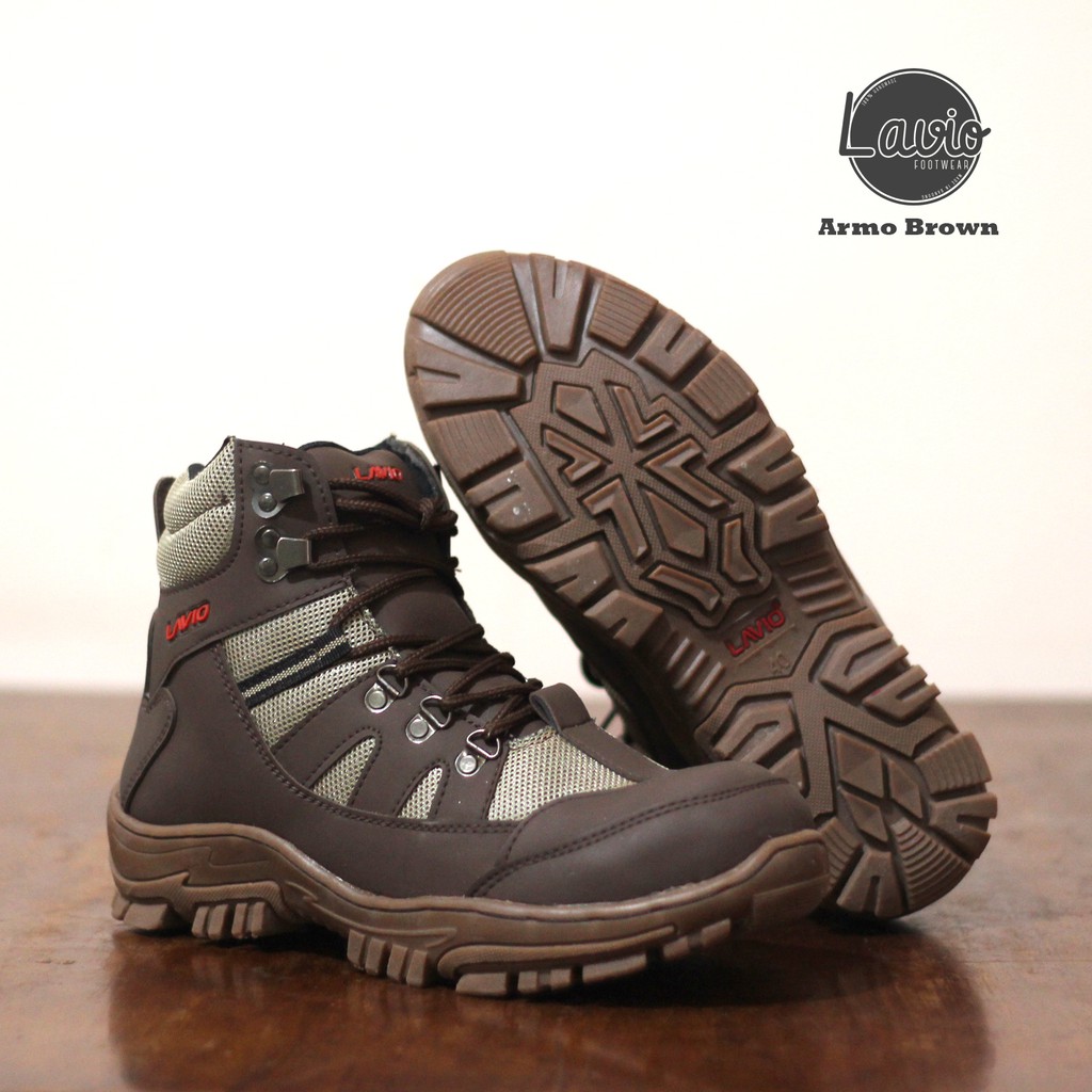 Jual sepatu boots safety lavio armor terlaris ujung besi pdl pdh kerja ...