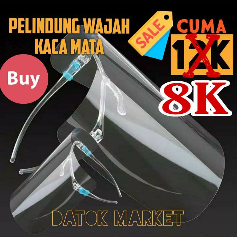 Jual pelindung wajah murah face shield murah pelundung wajah kaca mata ...