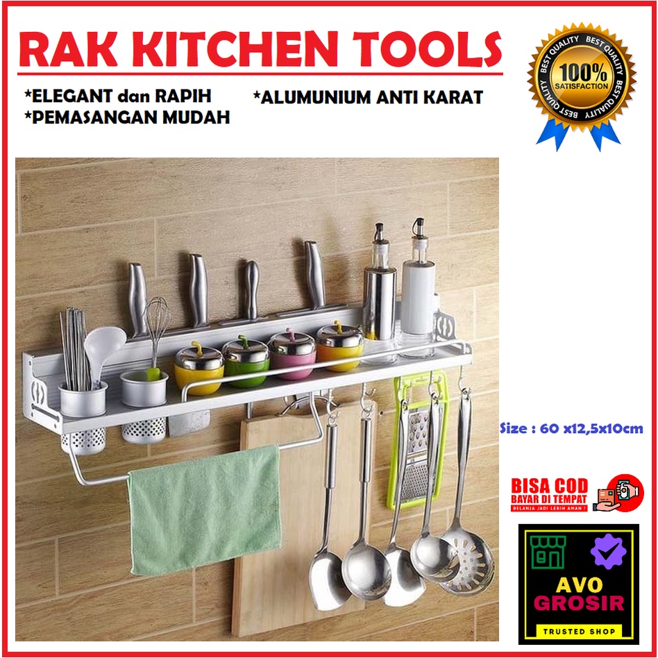 Jual rak dapur alumunium anti karat kitchen tools | Shopee Indonesia