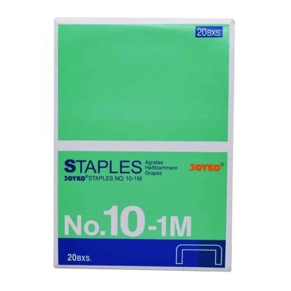 Jual ISI STAPLES JOYKO NO. 10M / STEPLES KECIL / ISI STAPLER / ISI ...