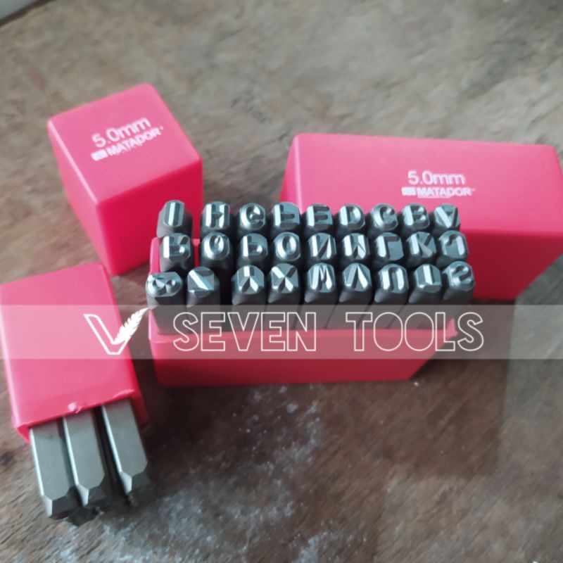 Jual Alat ketok Huruf 5 mm Matador stamp punch letter set 5 mm | Shopee ...