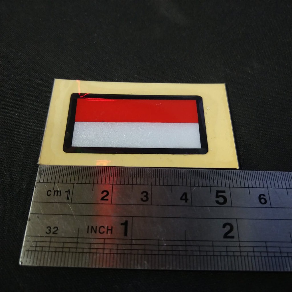 Jual Sticker Timbul Resin Merah Putih 4x2cm | Shopee Indonesia