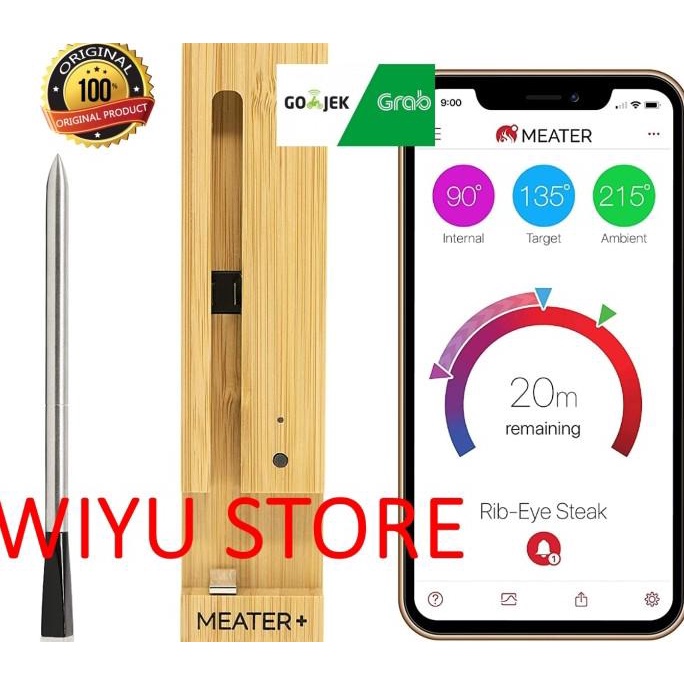 Jual THE ALL NEW MEATER+ WIRELESS SMART BLUETOOTH BBQ FOOD MEAT ...