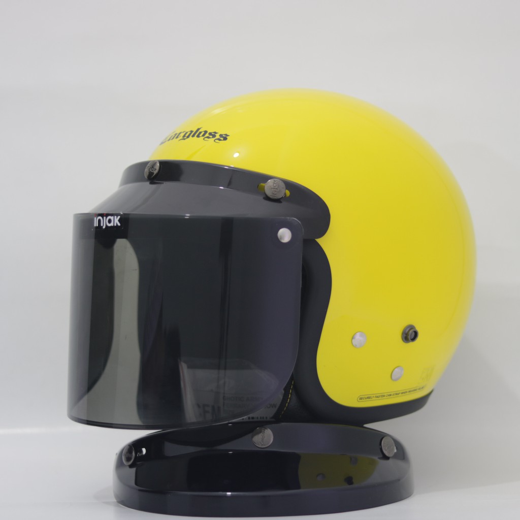 Jual HELM CARGLOSS Kuning Lemon HELMET MOTOR BOGO RETRO POLOS PRIA ...