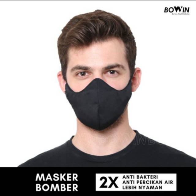 Jual Bowin masker bomber - 2x Anti bakteri & percikan ( masker kain 4 ...