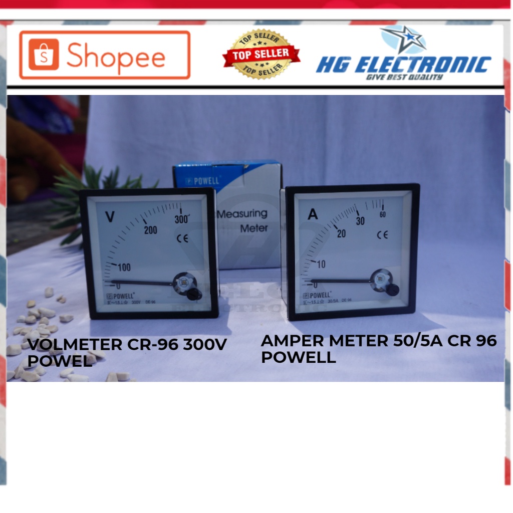 Jual VOLMETER CR-96 300V POWEL / AMPER METER 50/5A CR 96 POWELL ...