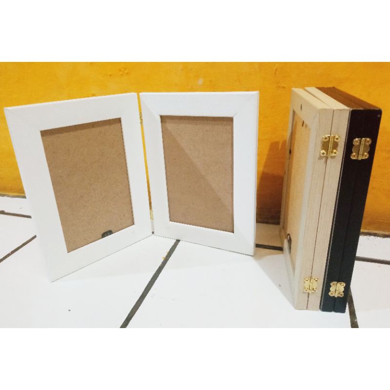 Jual Bingkai Foto Frame Lipat 2 Anti Pecah + Akrilik ukuran 4R & 6R ...