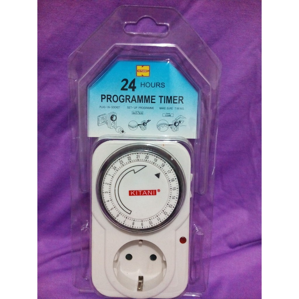 Jual Timer Stop Kontak 24 Jam Untuk Charger Kitani | Shopee Indonesia