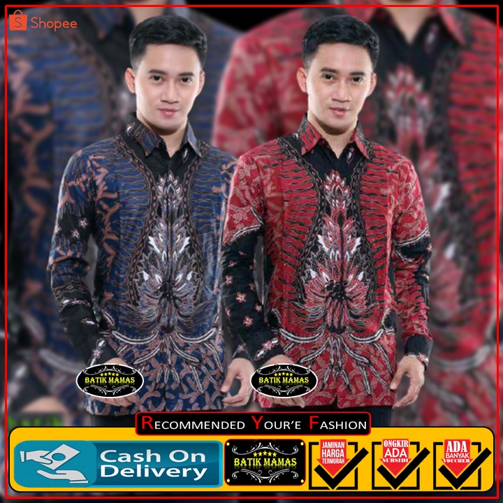 Jual [BISA COD]-KEMEJA BATIK COWOK KEKINIAN BAJU BATIK REMAJA PRIA ...