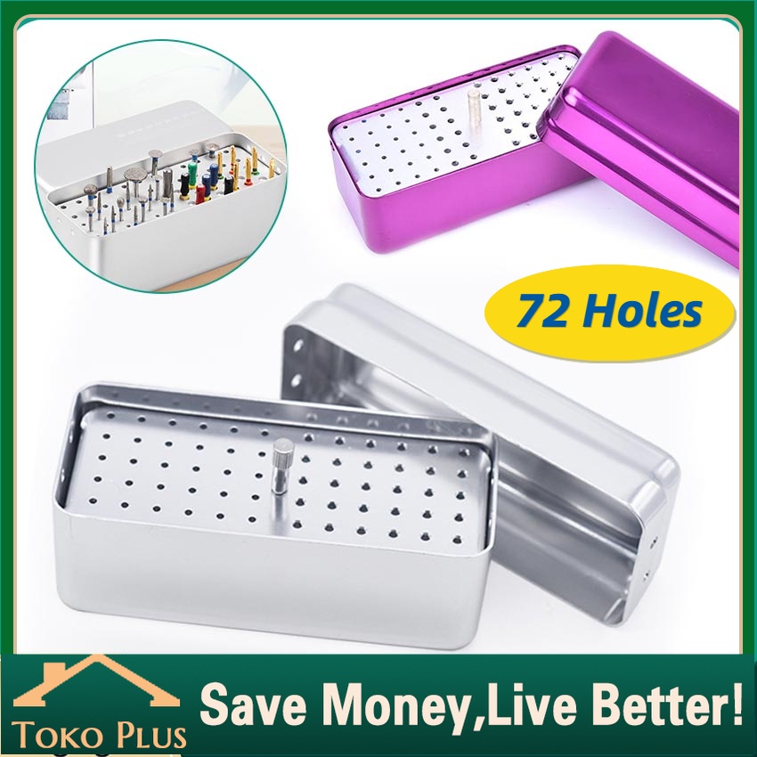 Jual Alice Dental Endo Box k-file Holder Box 72Holes Aluminum Tempat ...