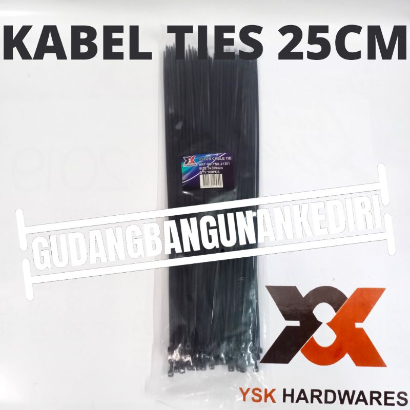 Jual kabel ties hitam 25cm ysk 25 cm | Shopee Indonesia