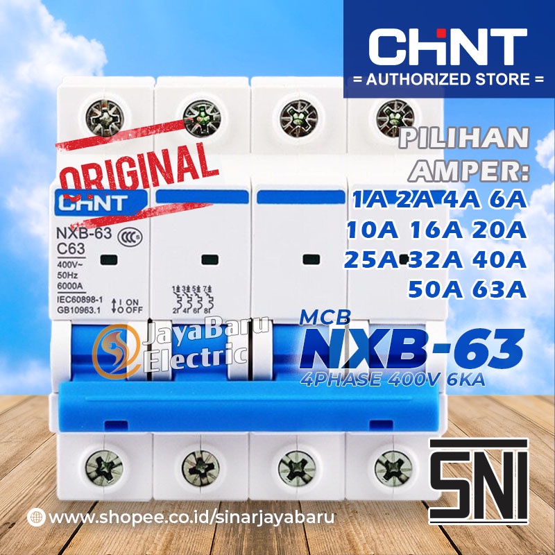 Jual MCB Chint NXB-63 4P 1A 2A 4A 6A 10A 16A 20A 25A 32A 40A 50A 63A | Shopee Indonesia