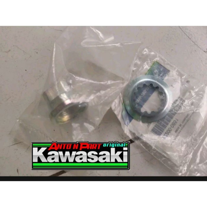 Jual Mur dan ring as gear gir depan ninja ninja 250 fi old Original ...