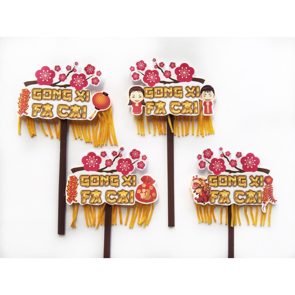 Jual Topper Gong Xi Rumbai utk cake, pudding, tumpeng dll | Shopee ...