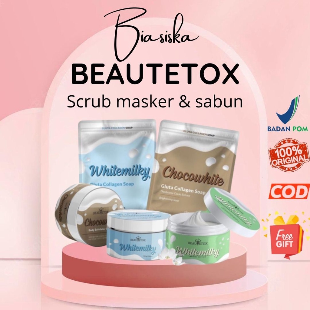 Jual BEAUTETOX SCRUB JASMINE CHOCOWHITE WHITEMILKY GLUTA SOAP | Shopee ...