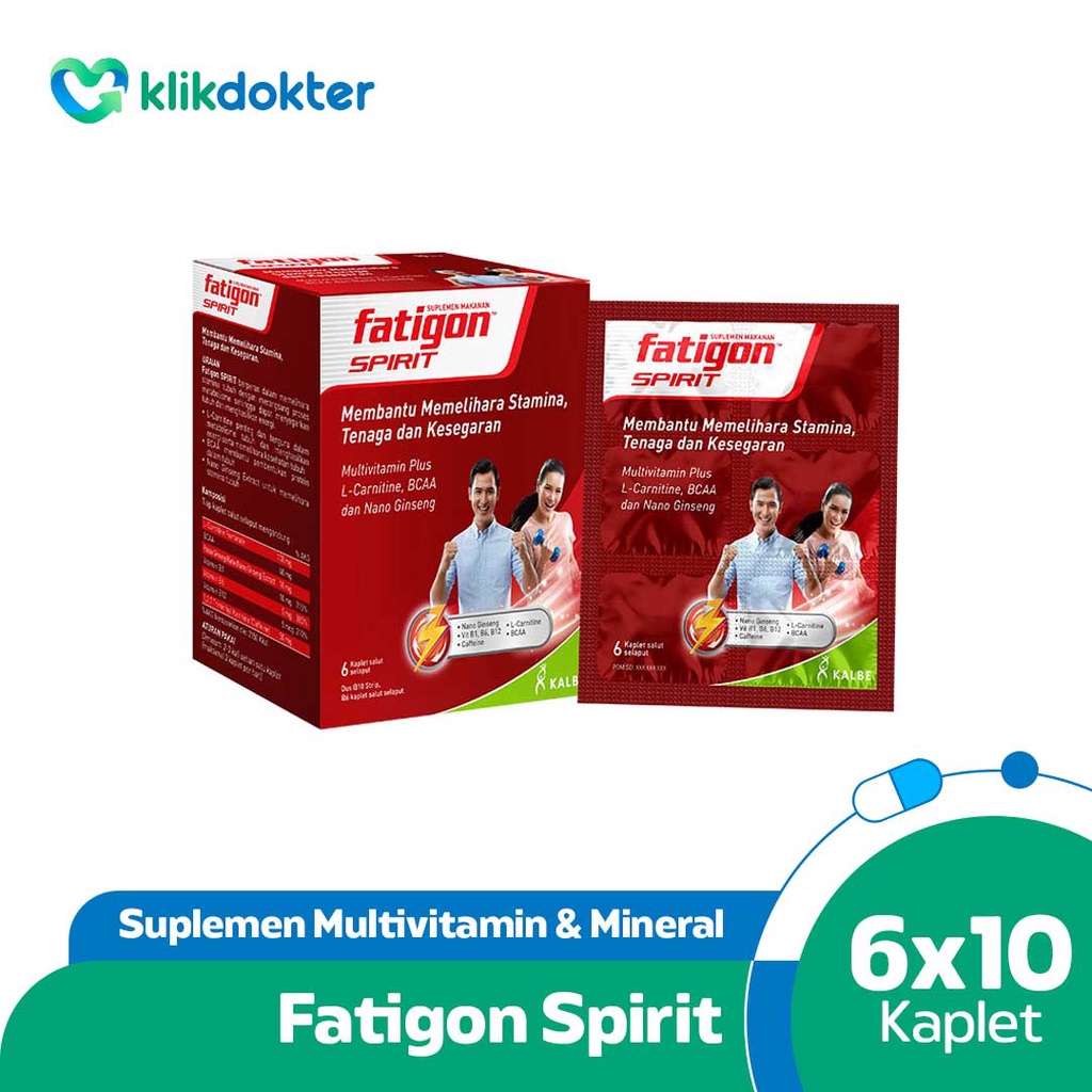 Jual Fatigon Spirit Multivitamin Stamina 1 box (60) | Shopee Indonesia